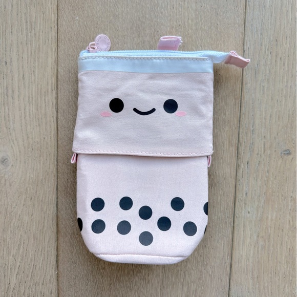 Bags | Happy Smiley Boba Milk Bubble Tea Adjustable Slide Pen Pouch ...